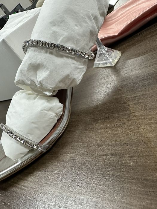 Amina Muaddi Gilda Glass Slipper Grailed