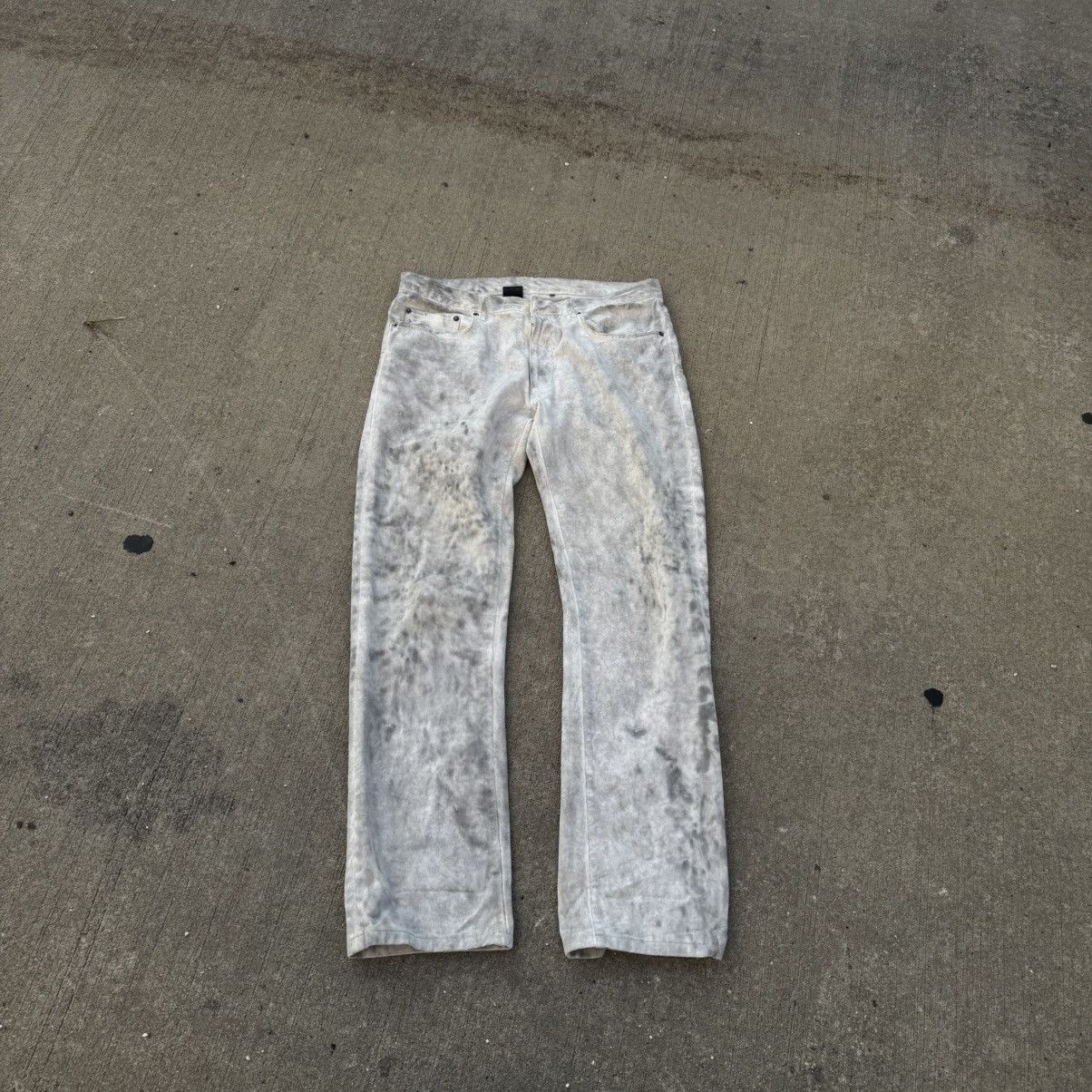 Dior × Hedi Slimane SS06 Dior Homme Dirty Snow Marble Denim Jeans | Grailed