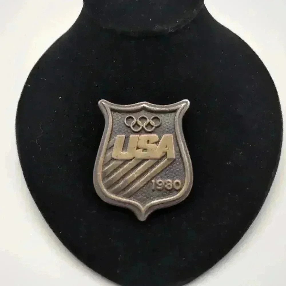 Vintage 1980 USA Olympic Games rings on shield BERGAMOT BRASS WORKS | Grailed