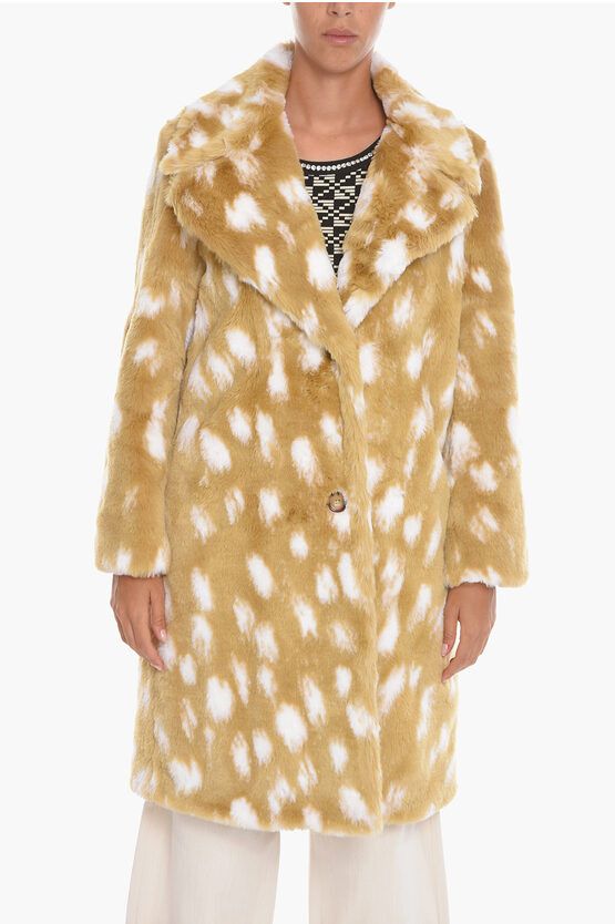 Burberry Faux-fur Coat with Polka Dot Pattern | Grailed