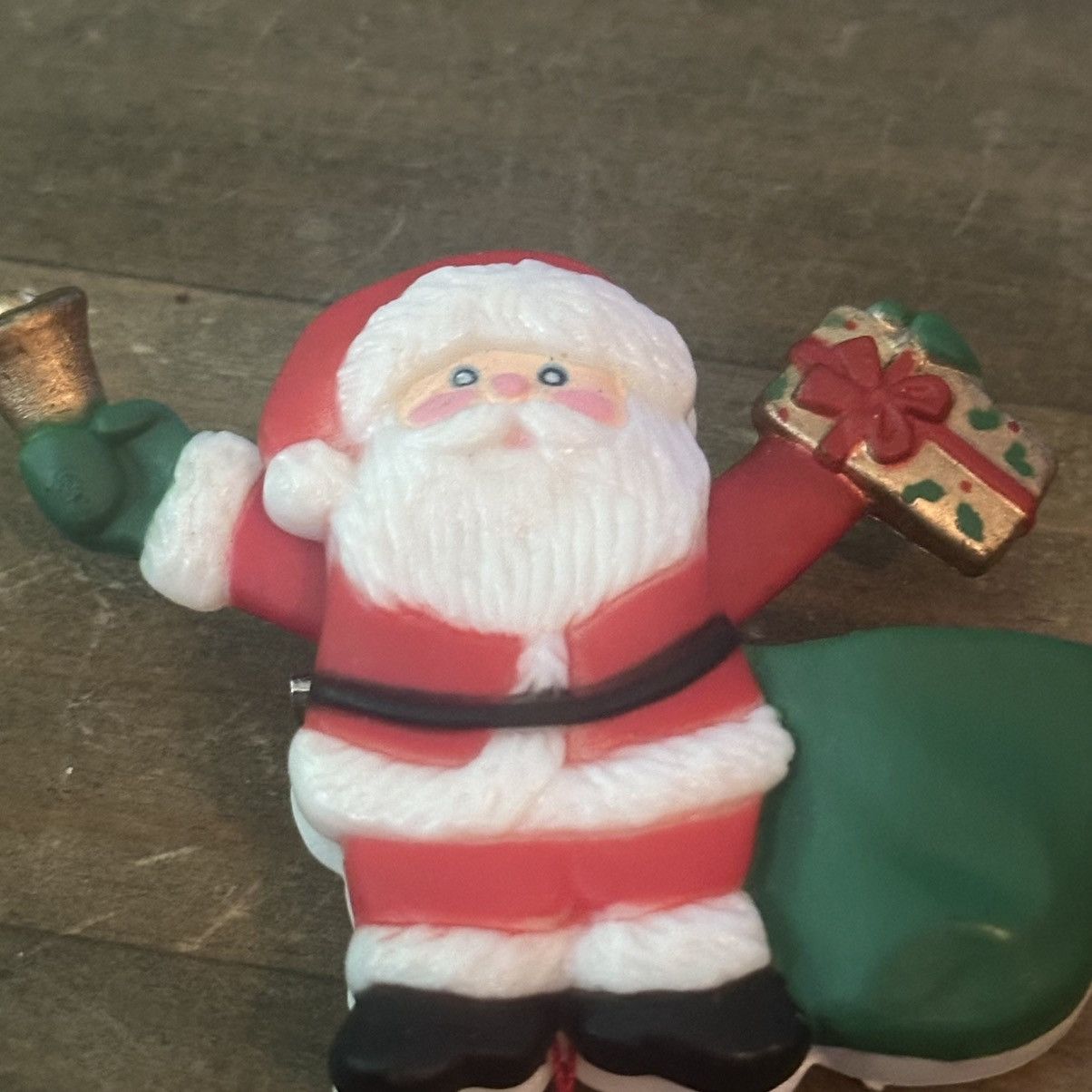 Vintage Vintage nastalgic articulated Santa Clause pull string pin ...