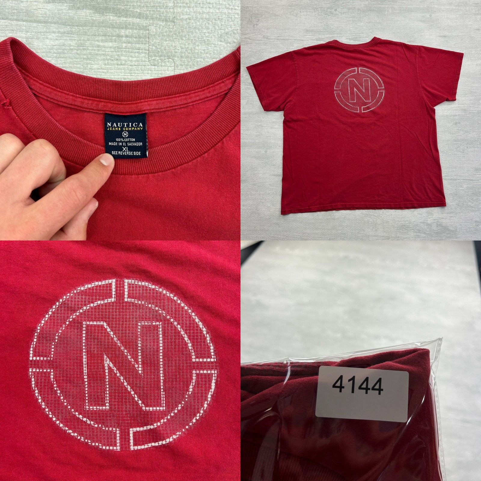 Nautica Vintage Nautica Jeans Shirt Adult XL Red Center Logo Lil Yachty ...