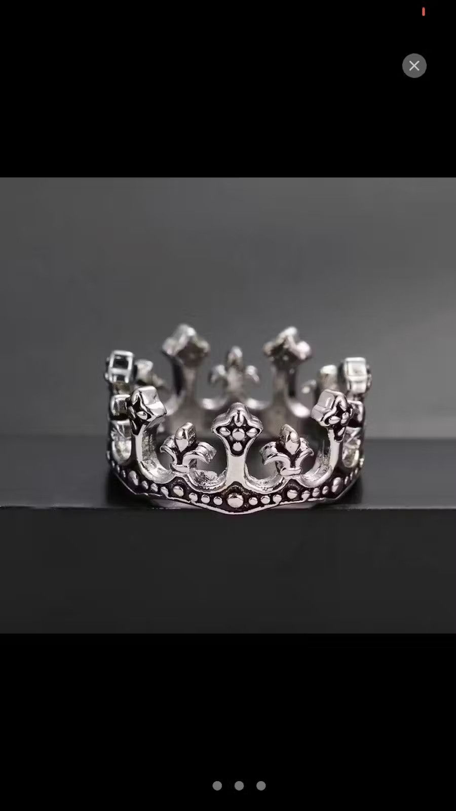 Jewelry × Streetwear × Vintage Mens Rings Black Royal King Crown Knight Grailed