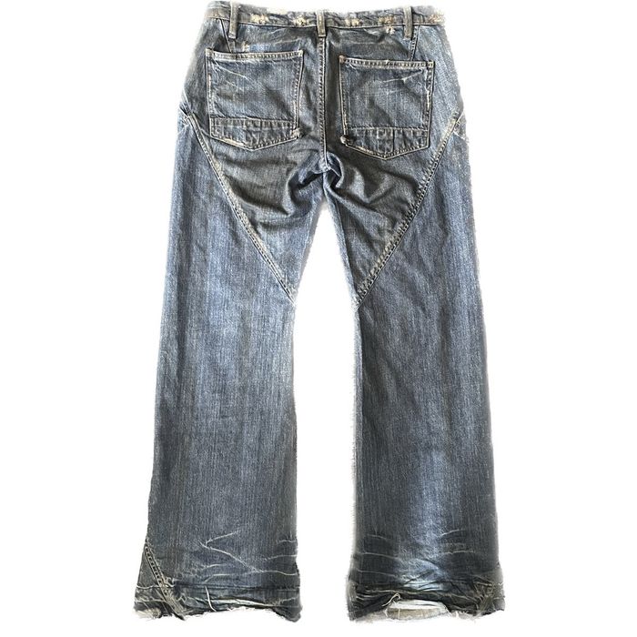 Rick Owens Rick Owens Slab Waxed Spiral Cut Flared Jeans Banana Grailed 9228