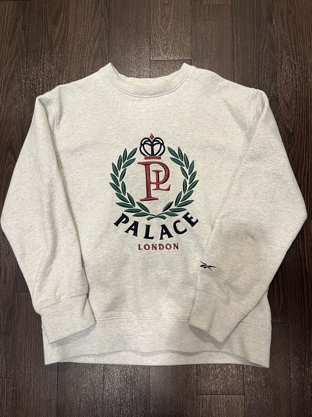 Palace × Reebok Palace Reebok London Crewneck Heather Grey | Grailed