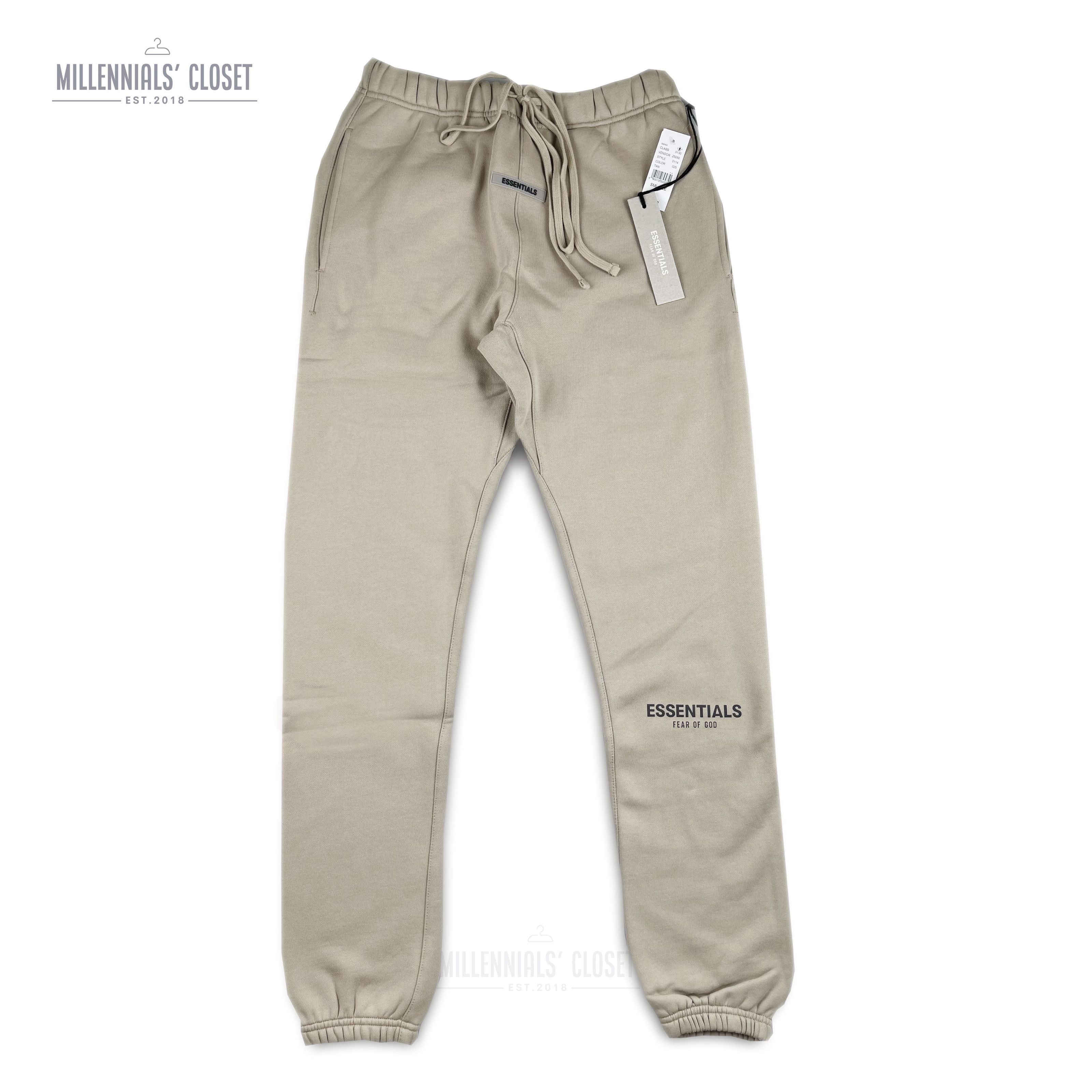 Fear of God Fear of God Essentials Tan String Sweatpants SS20 sizeS ...
