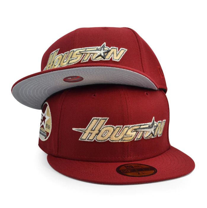 New Era 7 3/8 Houston Astros Red Brick Script TxFitteds Fitted Hat ...