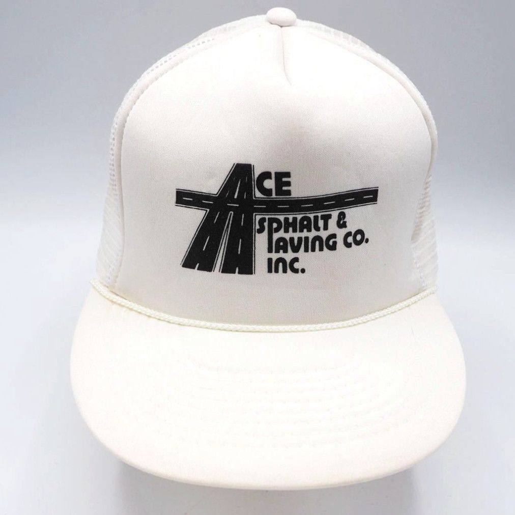 Vintage Mesh Snapback Trucker Farmer Hat Cap Ace Asphalt & Paving | Grailed