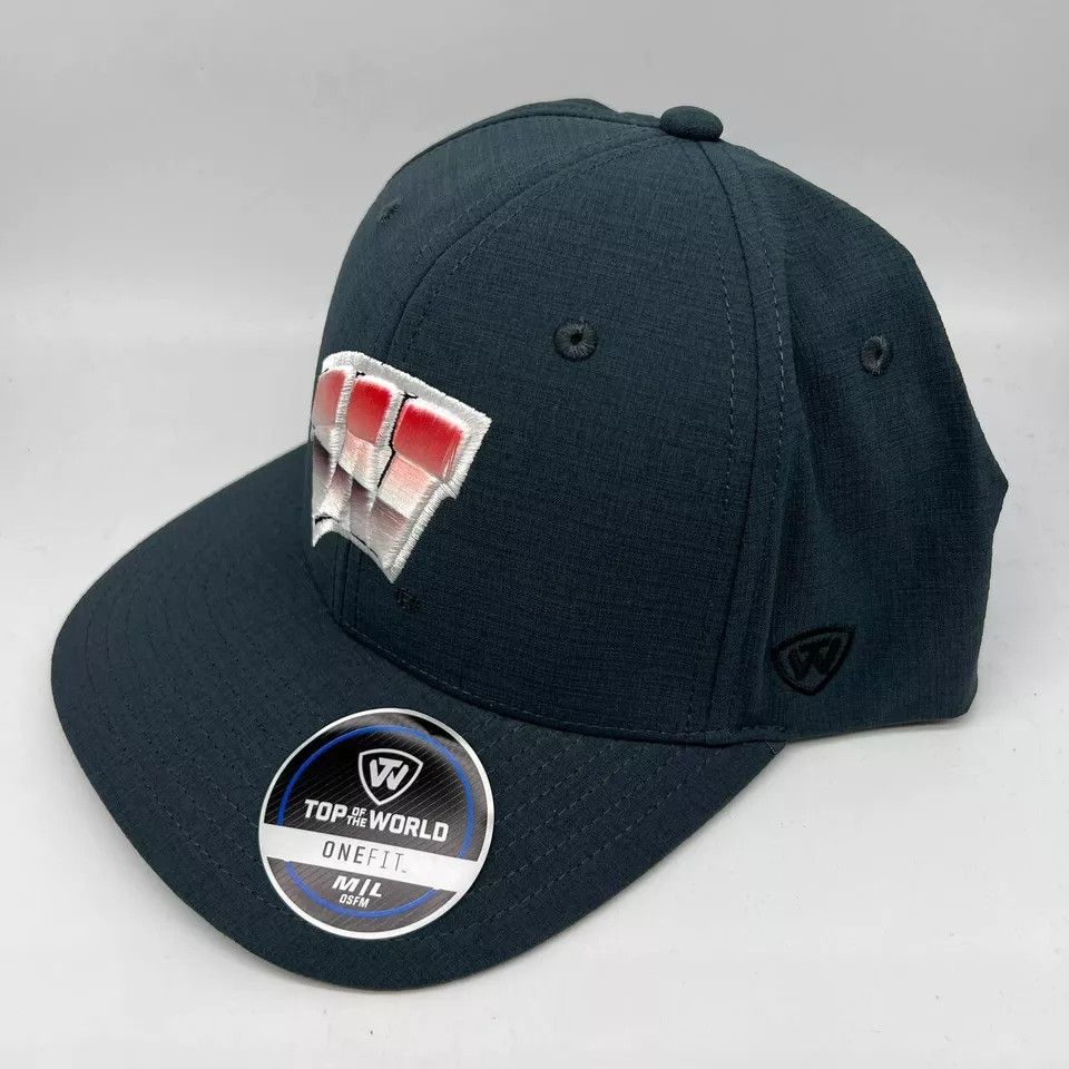 Top Of The World Wisconsin Badgers NCAA M/L Hat Stretch Fitted Cap New ...