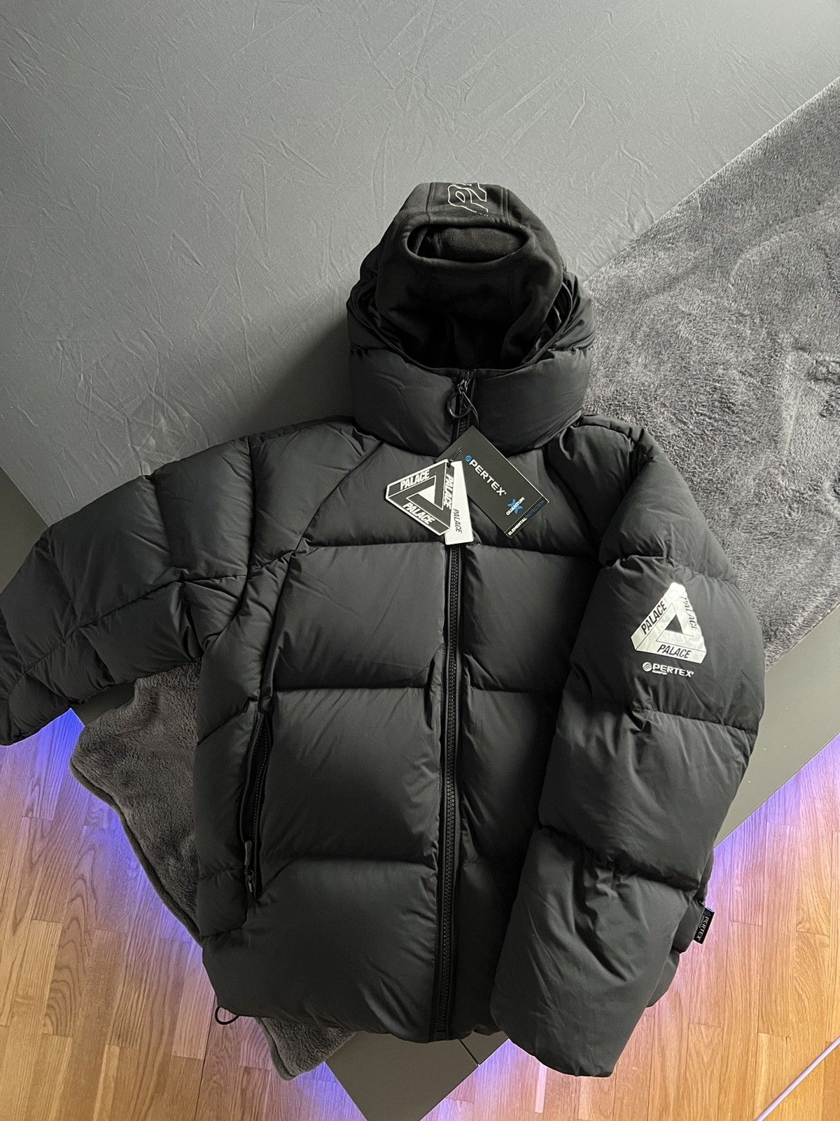 Palace Palace Pertex Matte Balaclava Puffa (Black) | Grailed