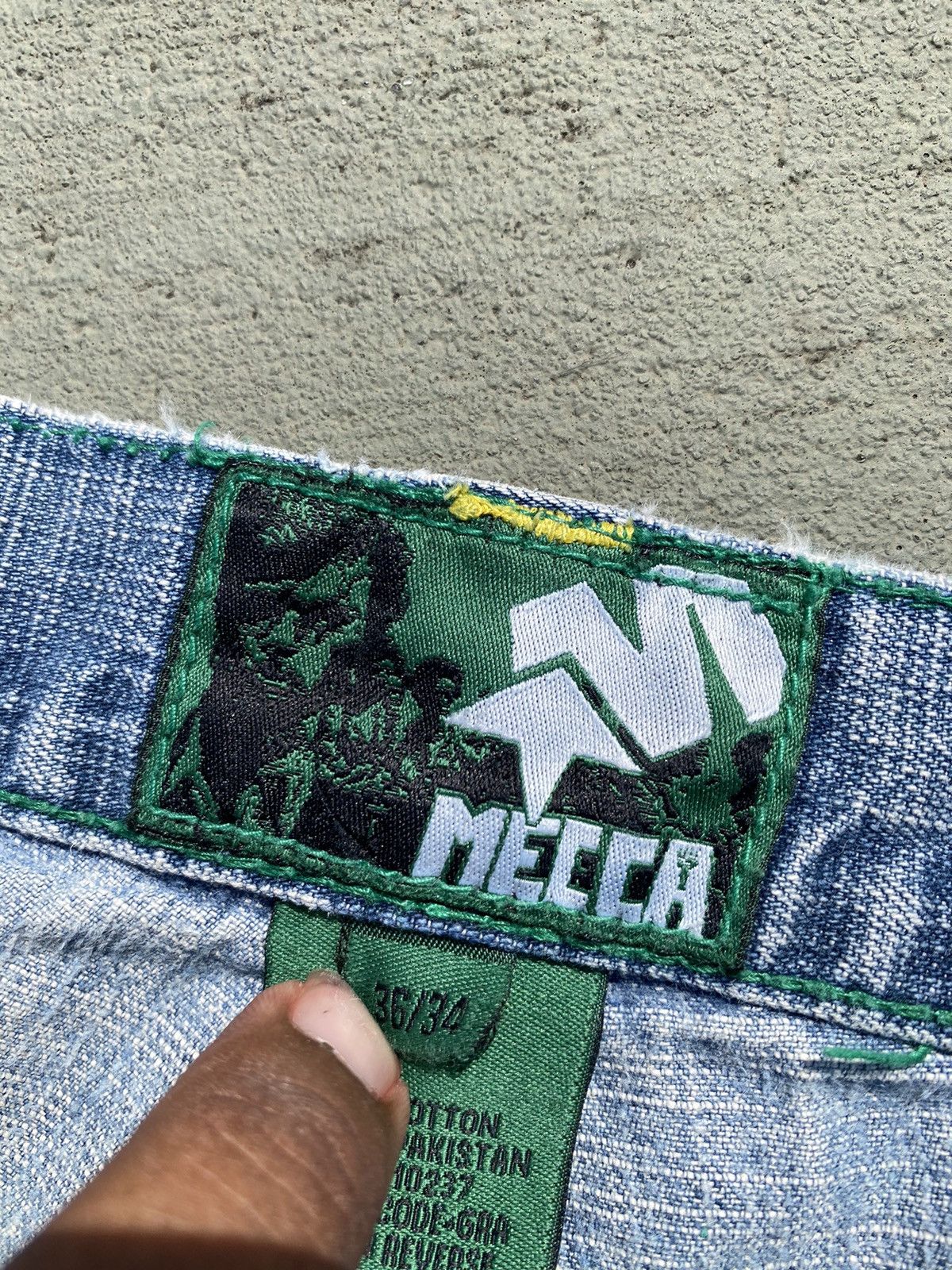 Mecca Crazy y2k baggy Mecca panther embroidered denim pants | Grailed
