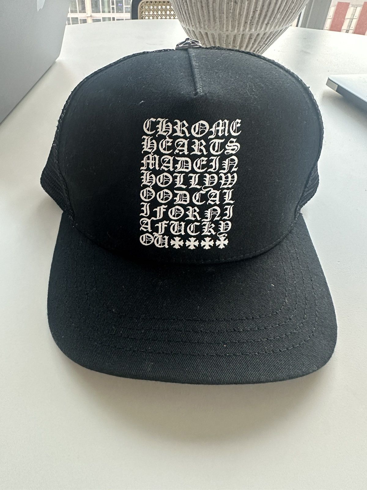 Chrome Hearts Chrome Hearts Eye Chart Hat | Grailed