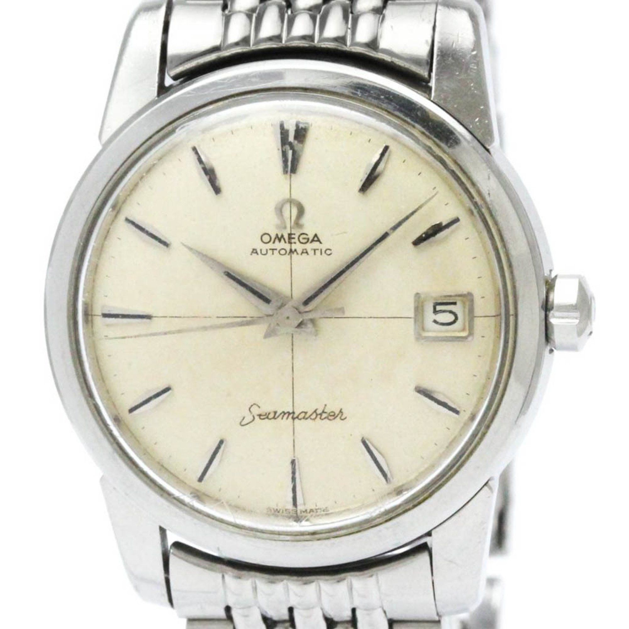 Omega Vintage OMEGA Seamaster Calendar Cal 503 Rice Bracelet Mens Watch ...