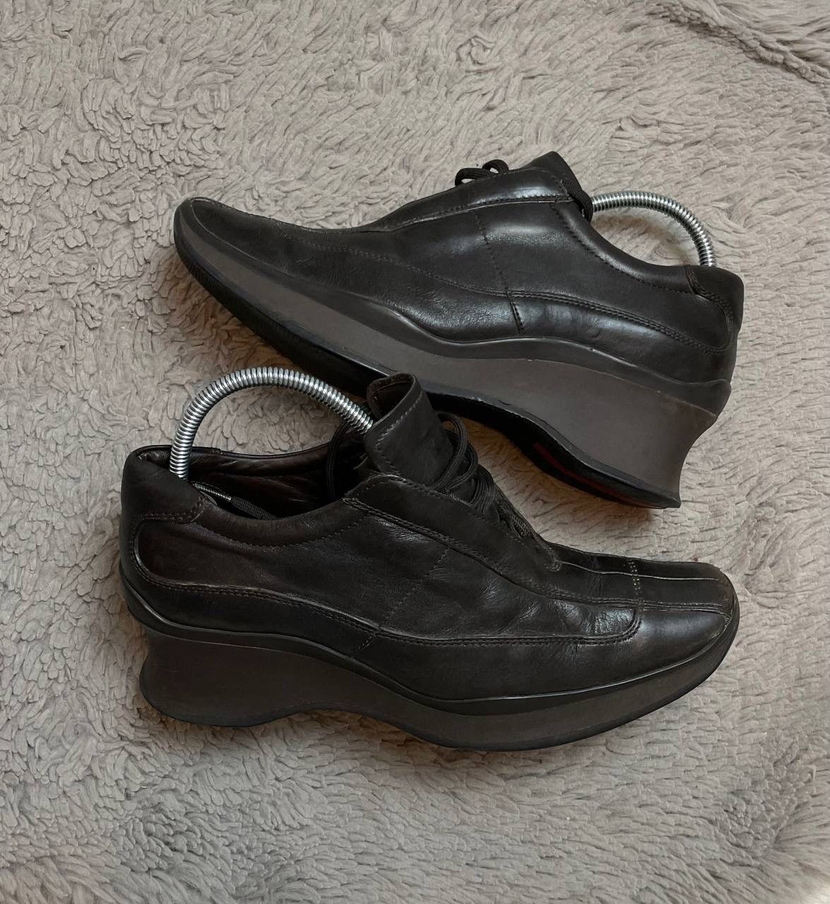 Luxury × Prada × Vintage Prada Vintage 90’s leather boots Avantgarde ...