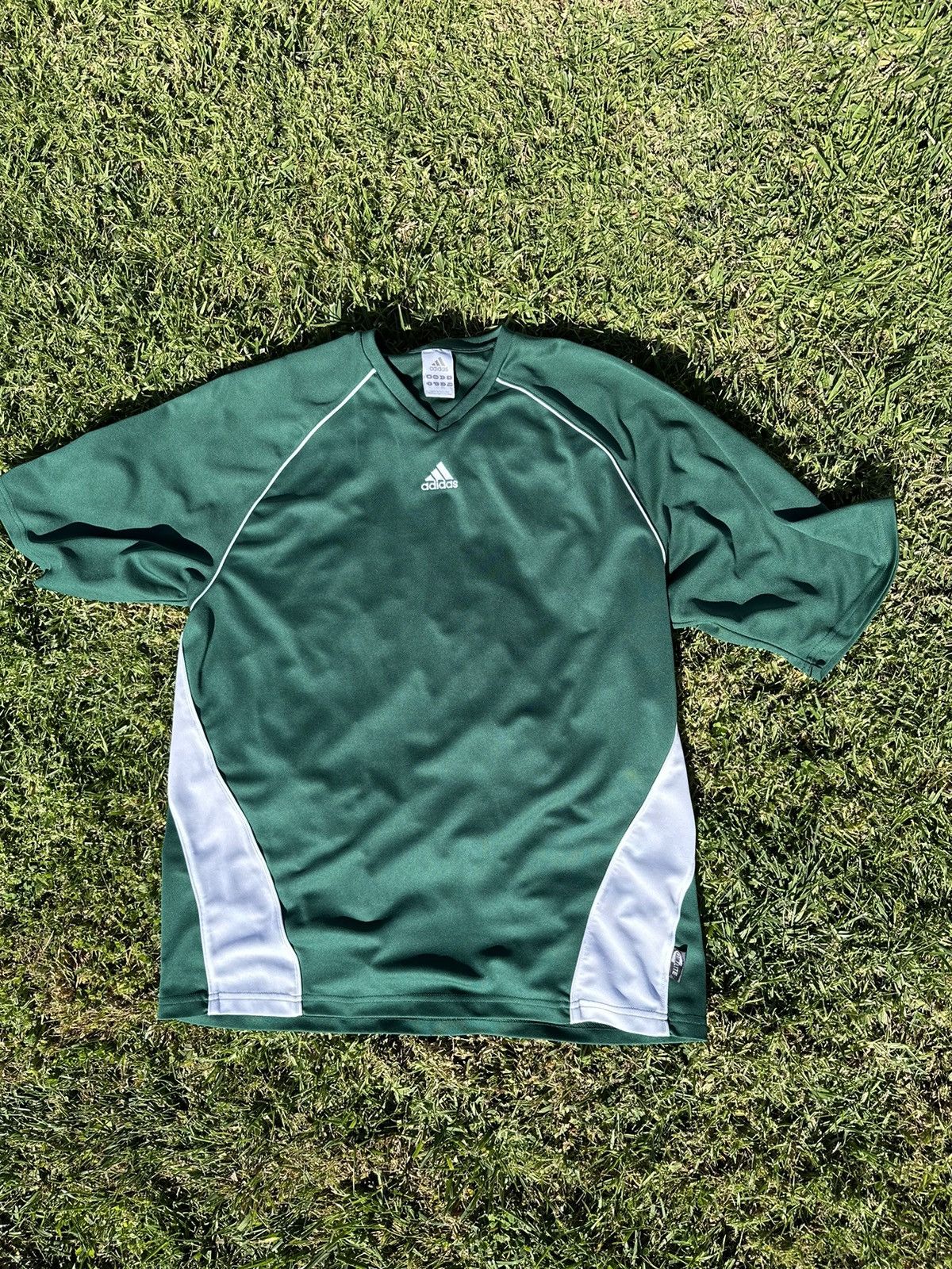 Adidas × Vintage Y2k adidas green jersey | Grailed