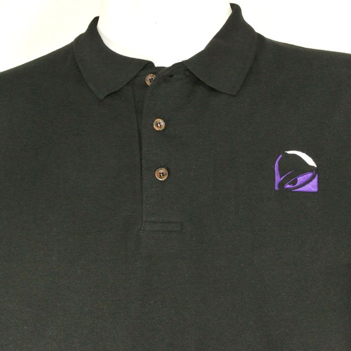 Mando TACO BELL Fast Food Employee Uniform Black Polo Shirt | Grailed