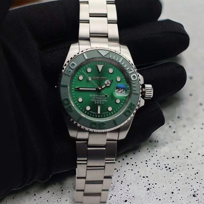 Seiko Seiko Mod Yachtmaster Hulk Green 41mm Steel Automatic Watch | Grailed
