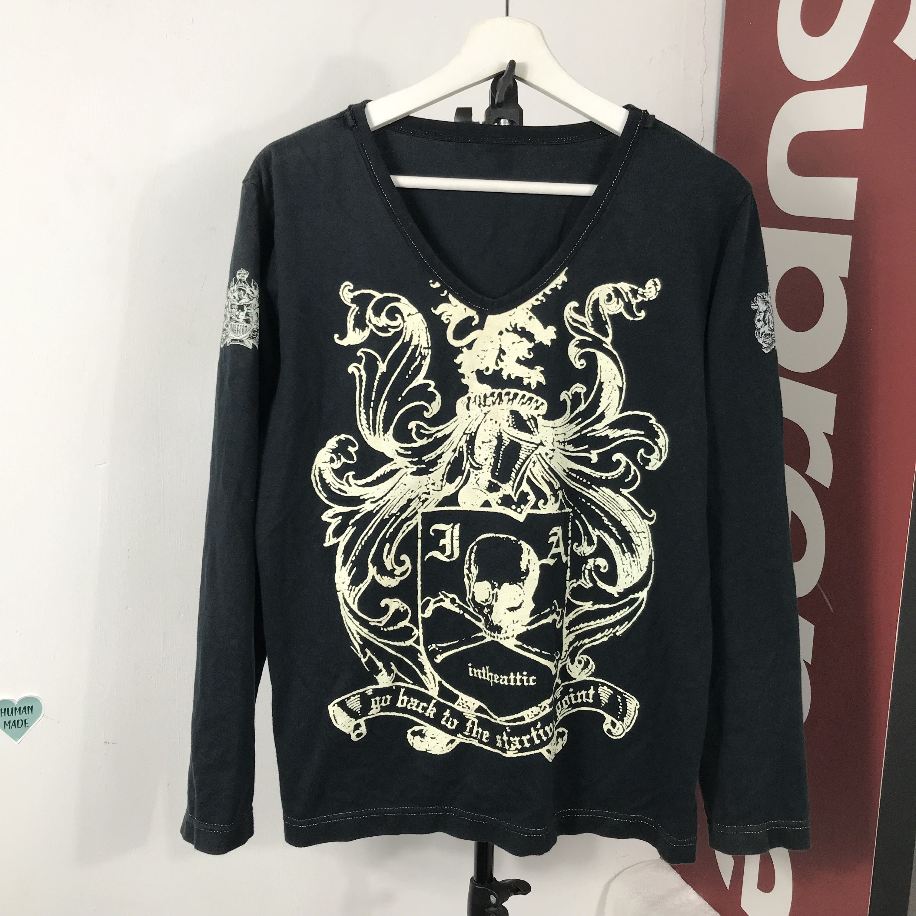 Affliction × Japanese Brand Gold stich japan in the attic skull Poem ...