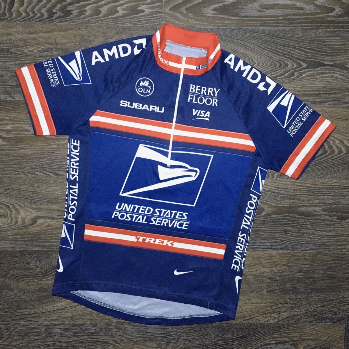 Nike × Vintage Vintage NIKE Trek USPS Pro Cycling Team 1/3 ZIP Jersey ...