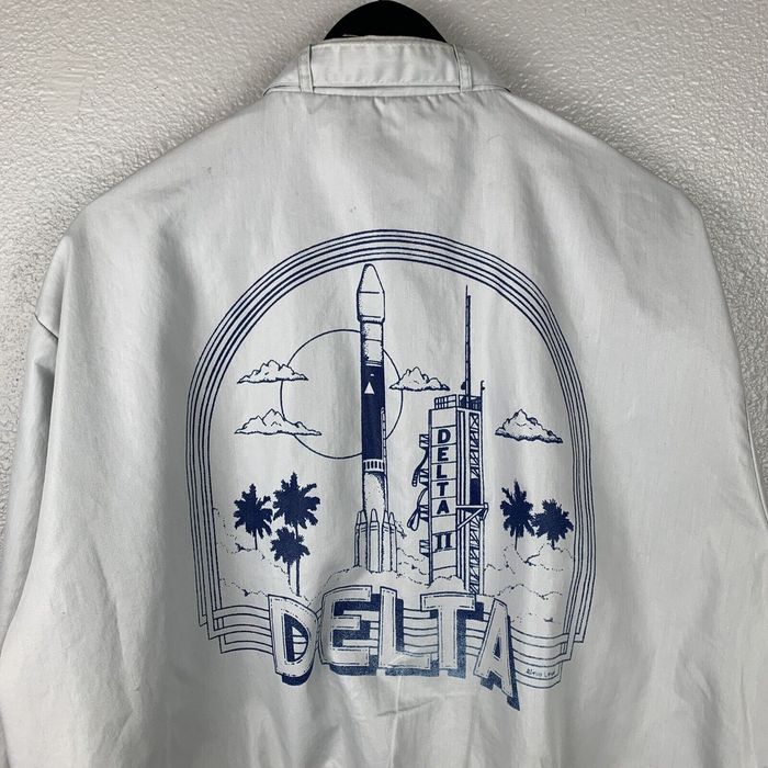 Delta Vintage 80s Delta II NASA Gray McDonnell Douglas Mechanic Jacket ...