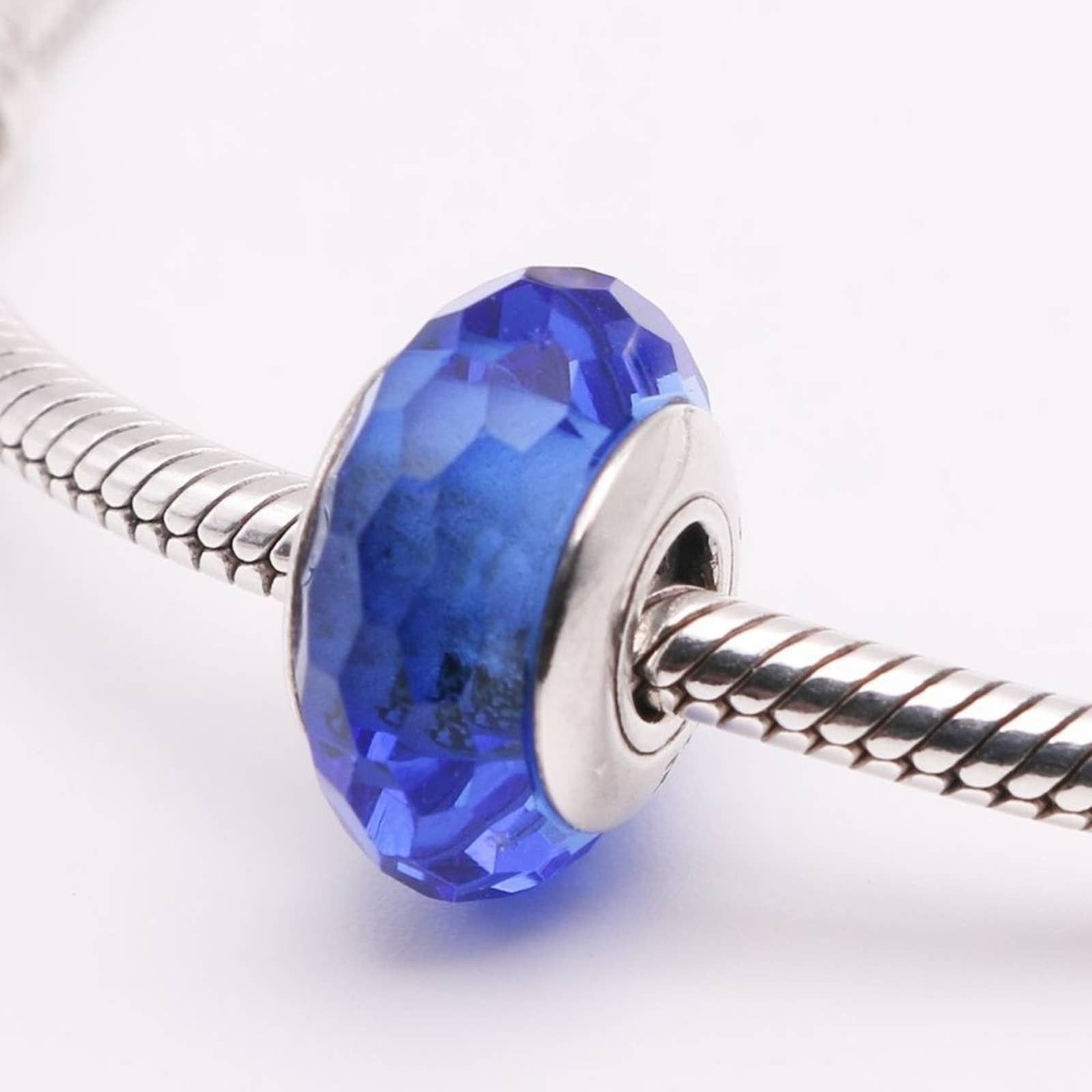pandora Authentic PANDORA Blue Fascinating Faceted Murano Glass | Grailed
