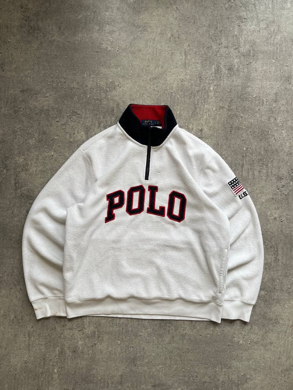 Polo Ralph Lauren 🦍 RALPH LAUREN RETRO CENTRAL BIG LOGO ZIP USA | Grailed