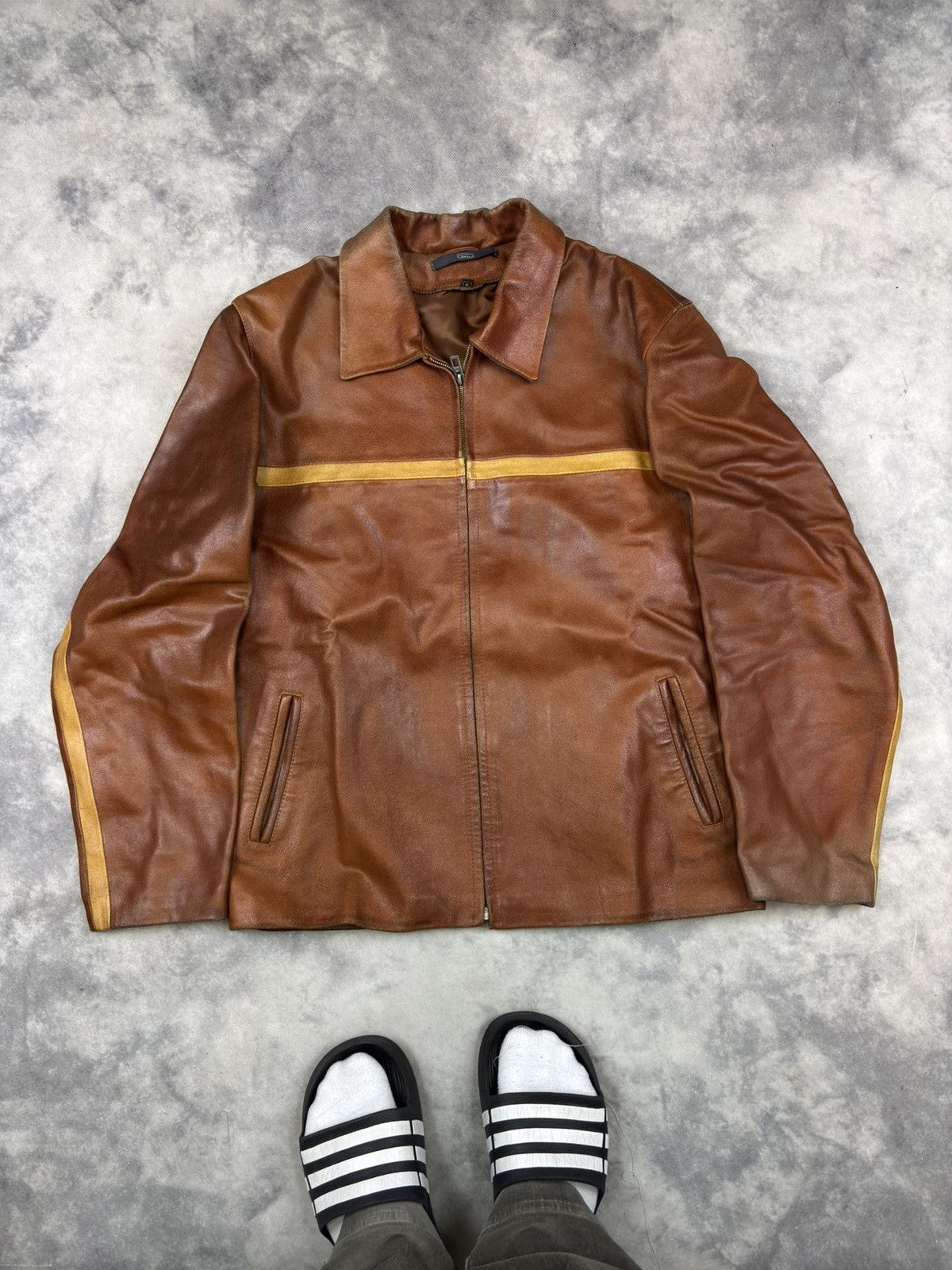 Avant Garde × Genuine Leather × Vintage Vintage Brown Real Leather ...