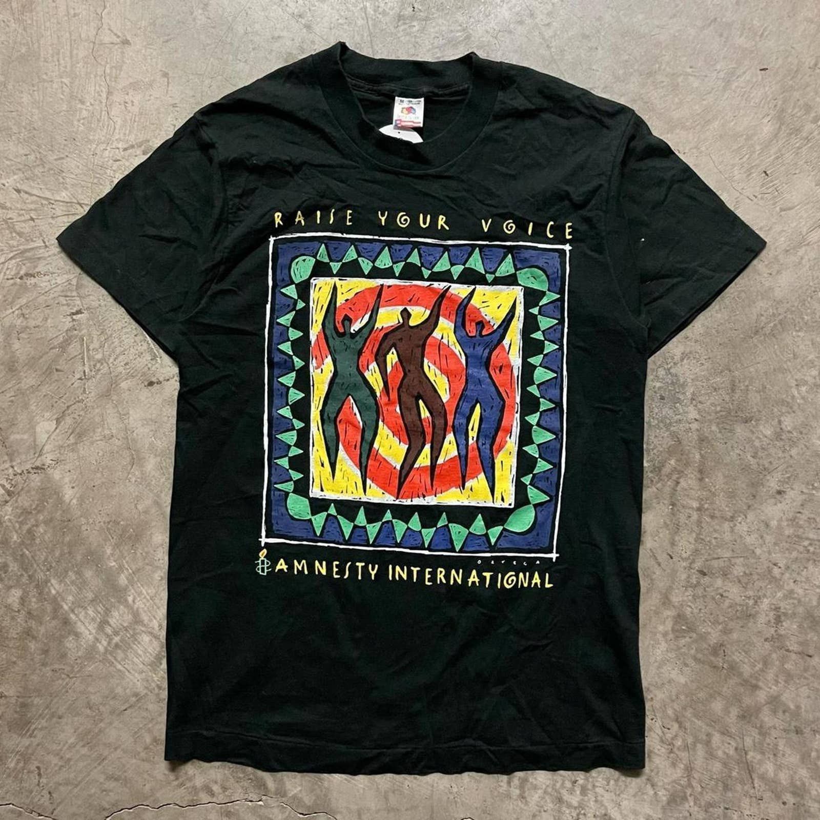 Vintage Vintage 1990s Amnesty International Graphic Grailed