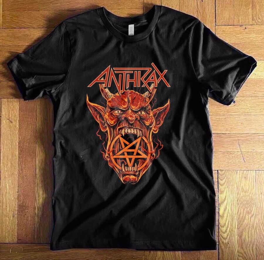 Gildan × Rock Band × Vintage Vintage Horror Anthrax Rock Band T-Shirts 1side | Grailed