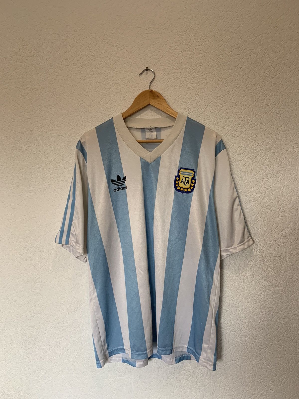Adidas Adidas Argentina 1991 Home Kit Soccer Jersey Blokecore | Grailed