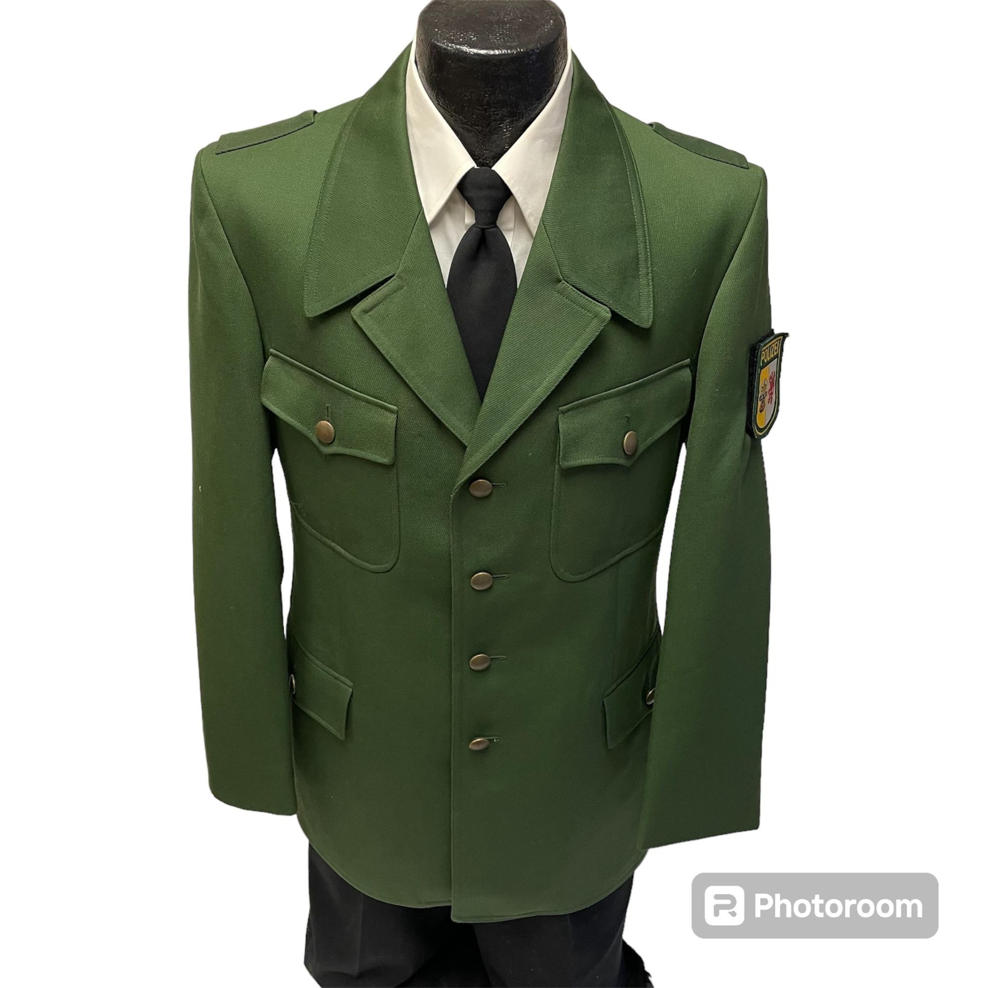 Unkwn Vtg German POLIZEI Sport Coat MoD GREEN Jacket Uniform | Grailed