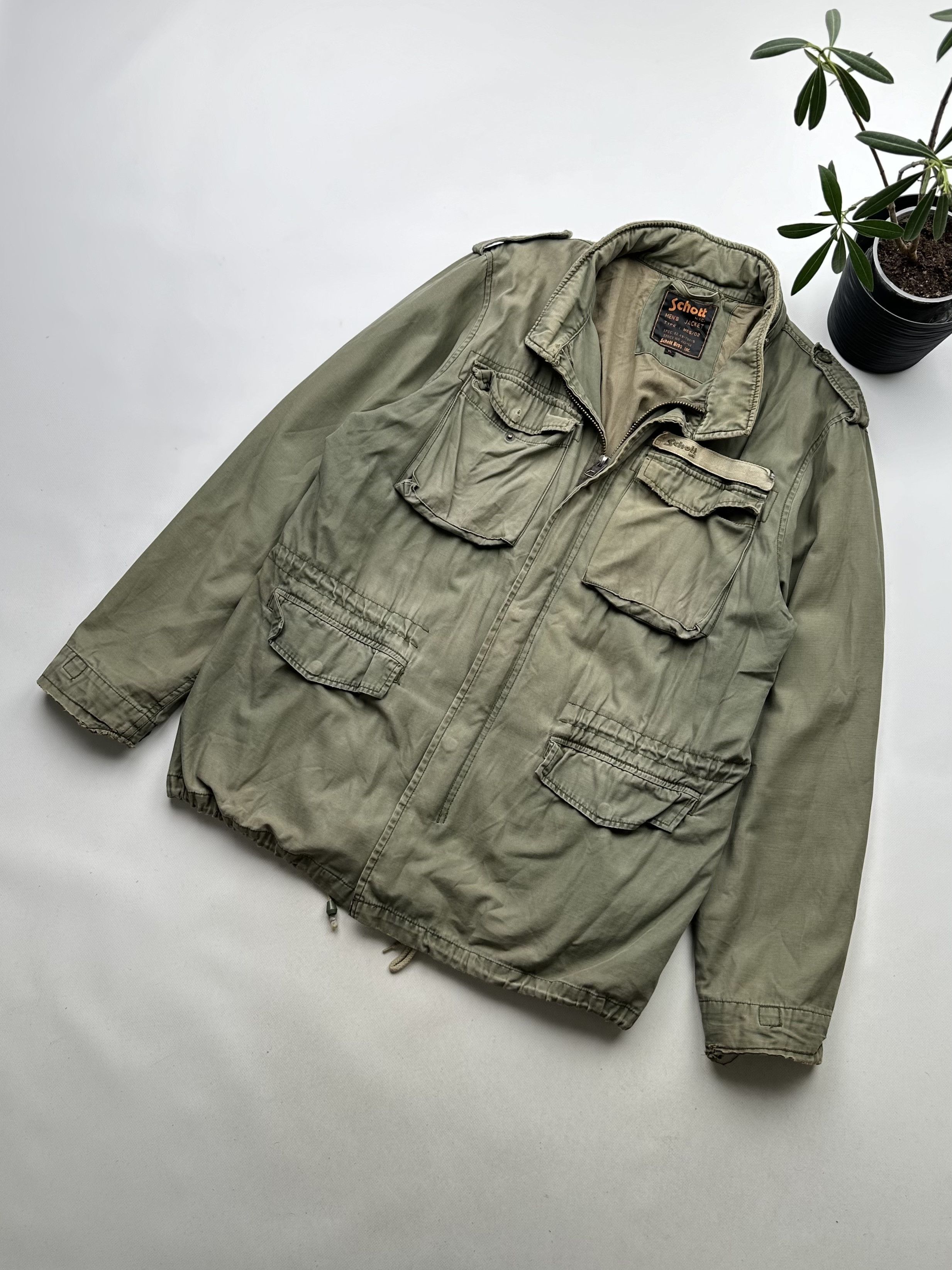 Japanese Brand × Schott Schott Type M65/02 Thrashed/Faded Jacket | Grailed
