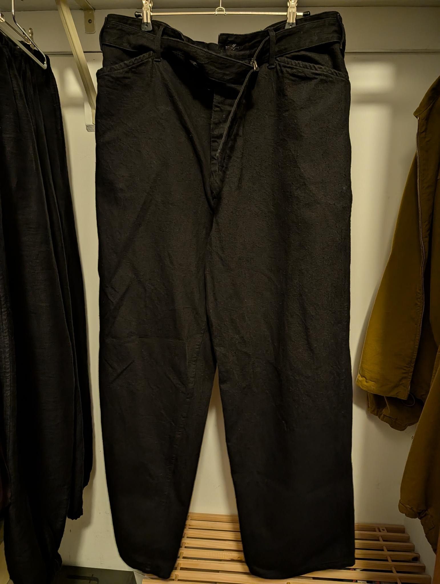 Comoli Comoli Black Belted Denim Pants Size 4 | Grailed