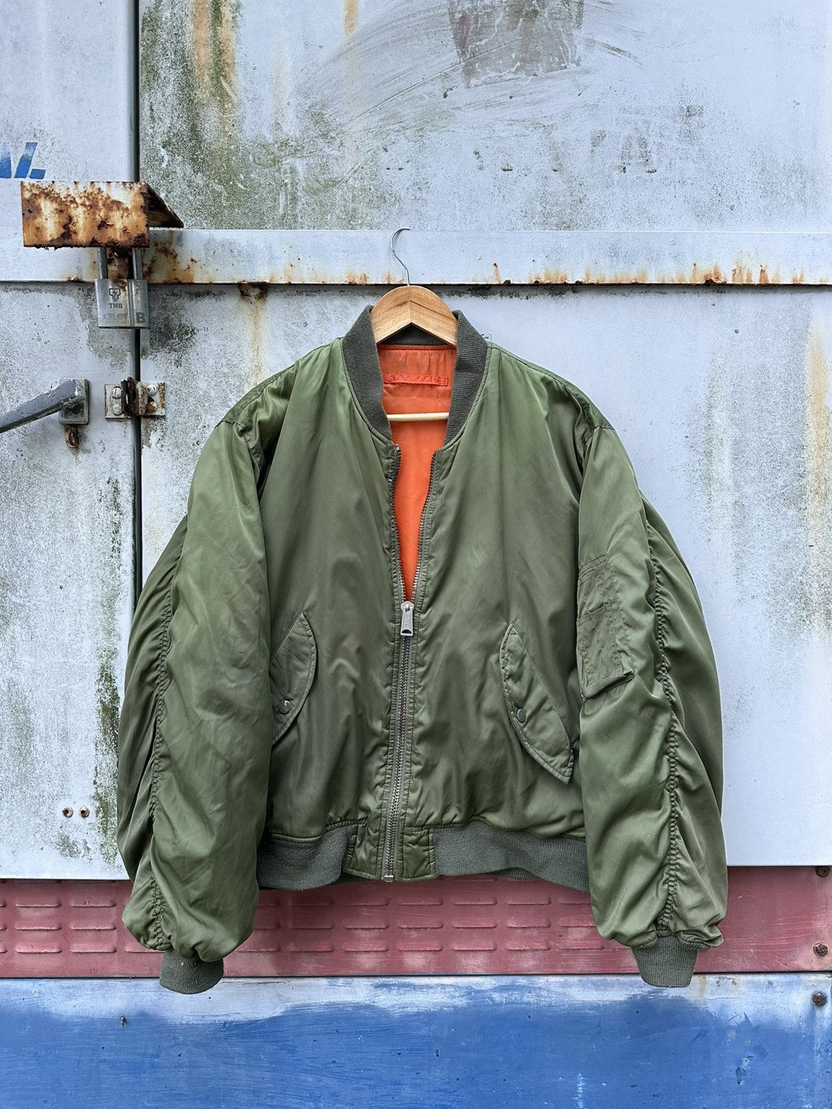 Bomber Jacket × Japanese Brand × Vintage 🪖Vintage MA-1 Man Intermediate Phantom Bomber Jacket ...