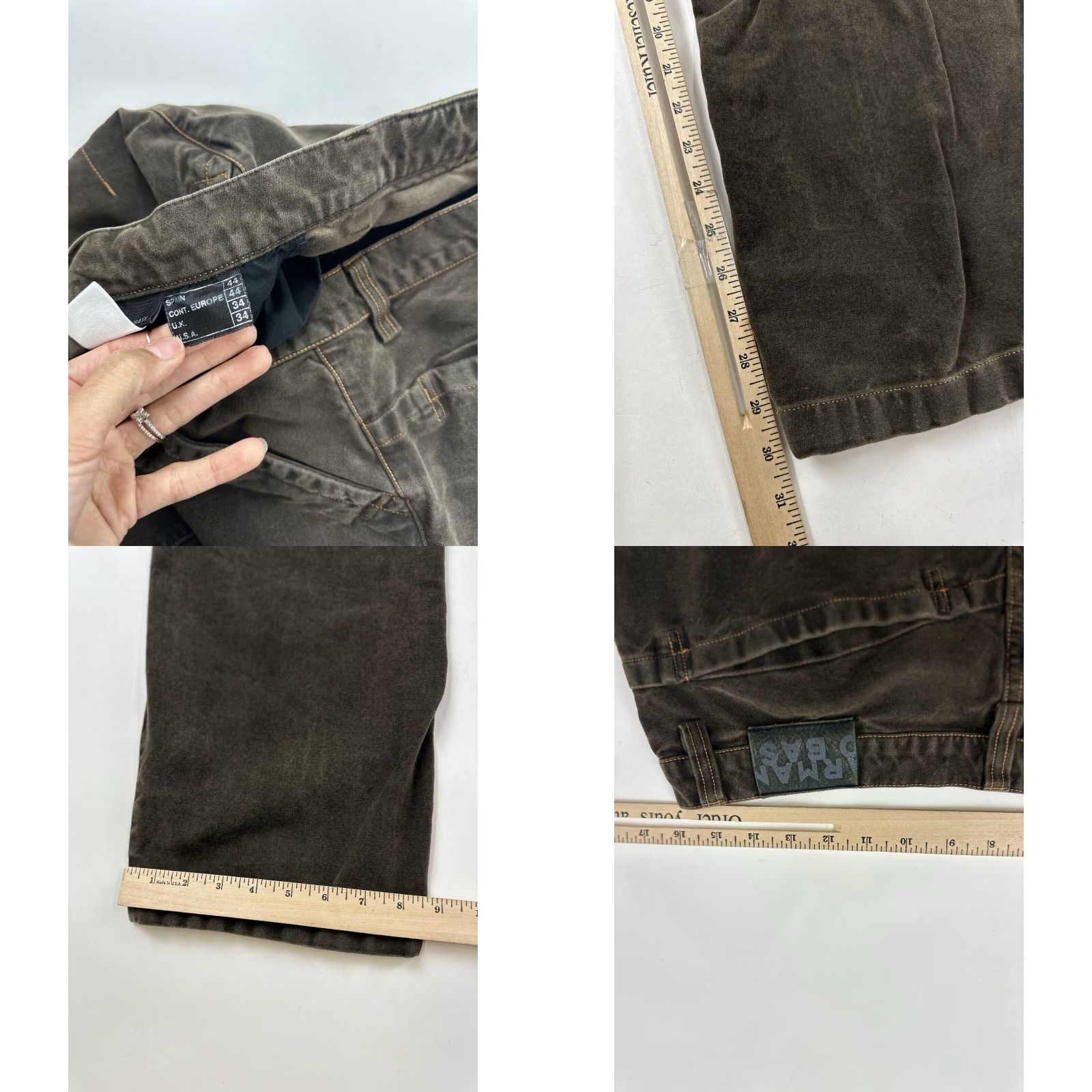Velvet VINTAGE Armand Basi Brown Velvet Chino Pants Men’s 34 Regular ...