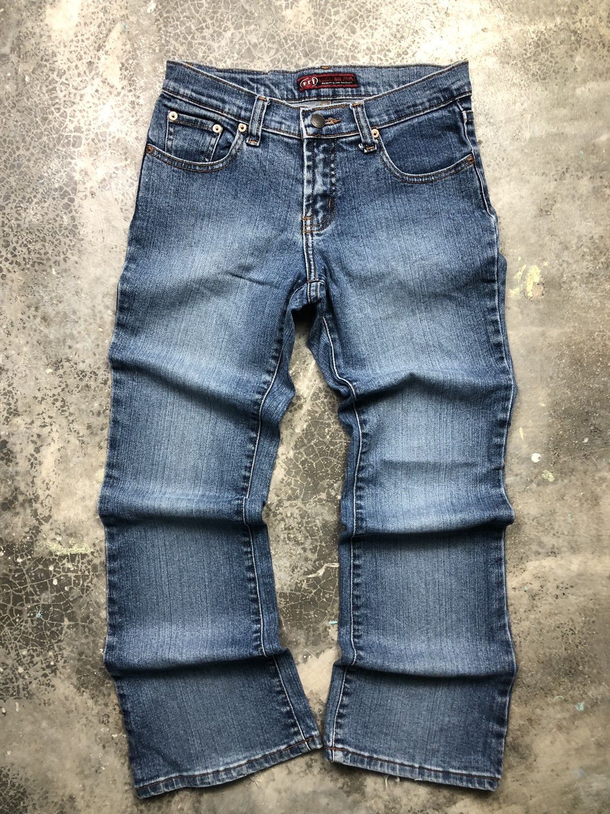 Streetwear rough rider jeans flare denim baggy trousers | Grailed