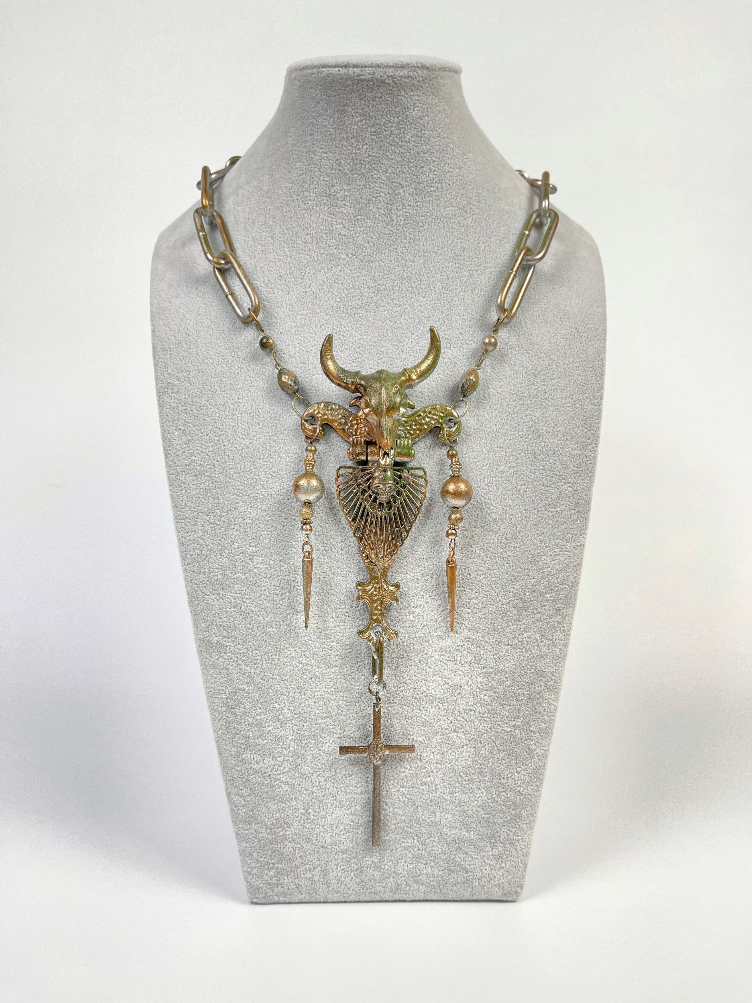 Jean Paul Gaultier 1990's Staff Sample Bull Rosario Necklace | Grailed