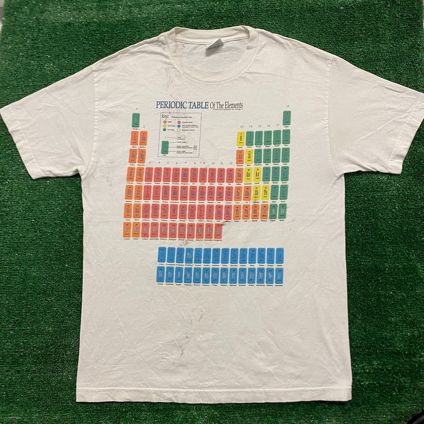 Vintage Vintage Y2K Essential Periodic Table Science Graph T-Shirt ...