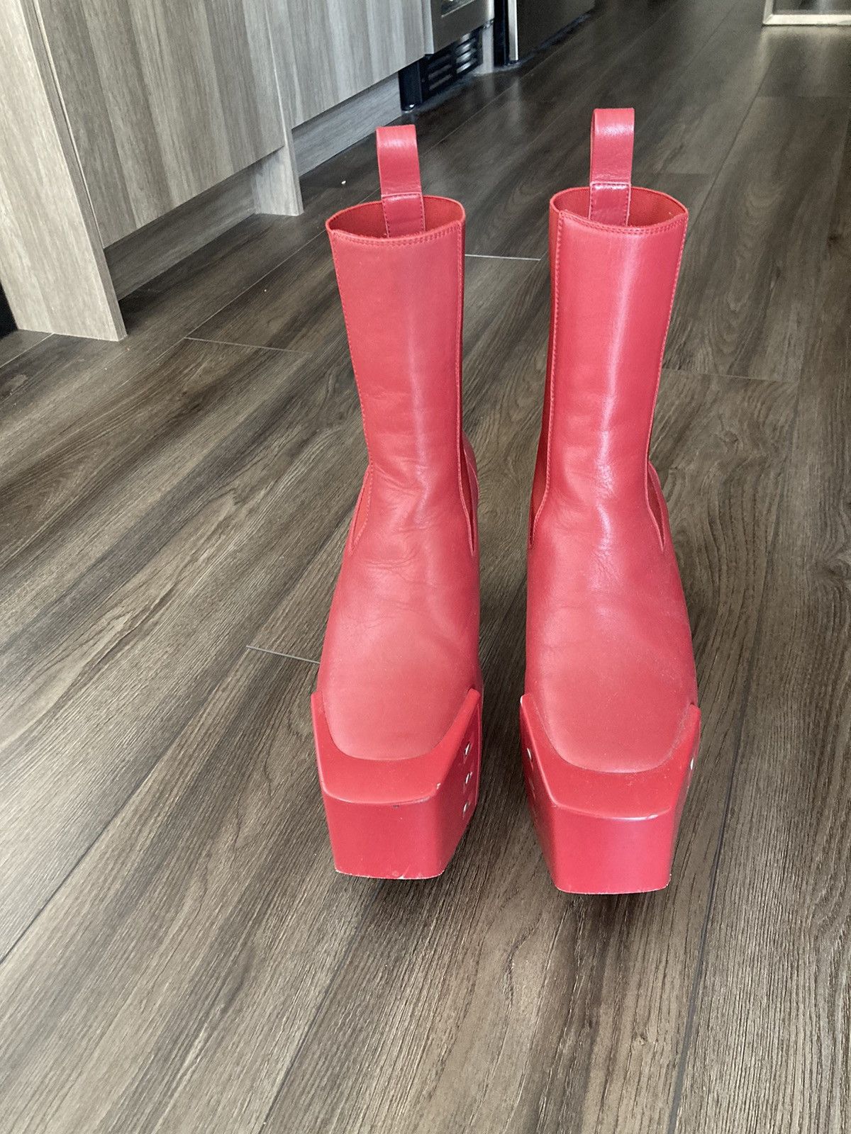 Rick Owens Platform Kiss Boots | Grailed