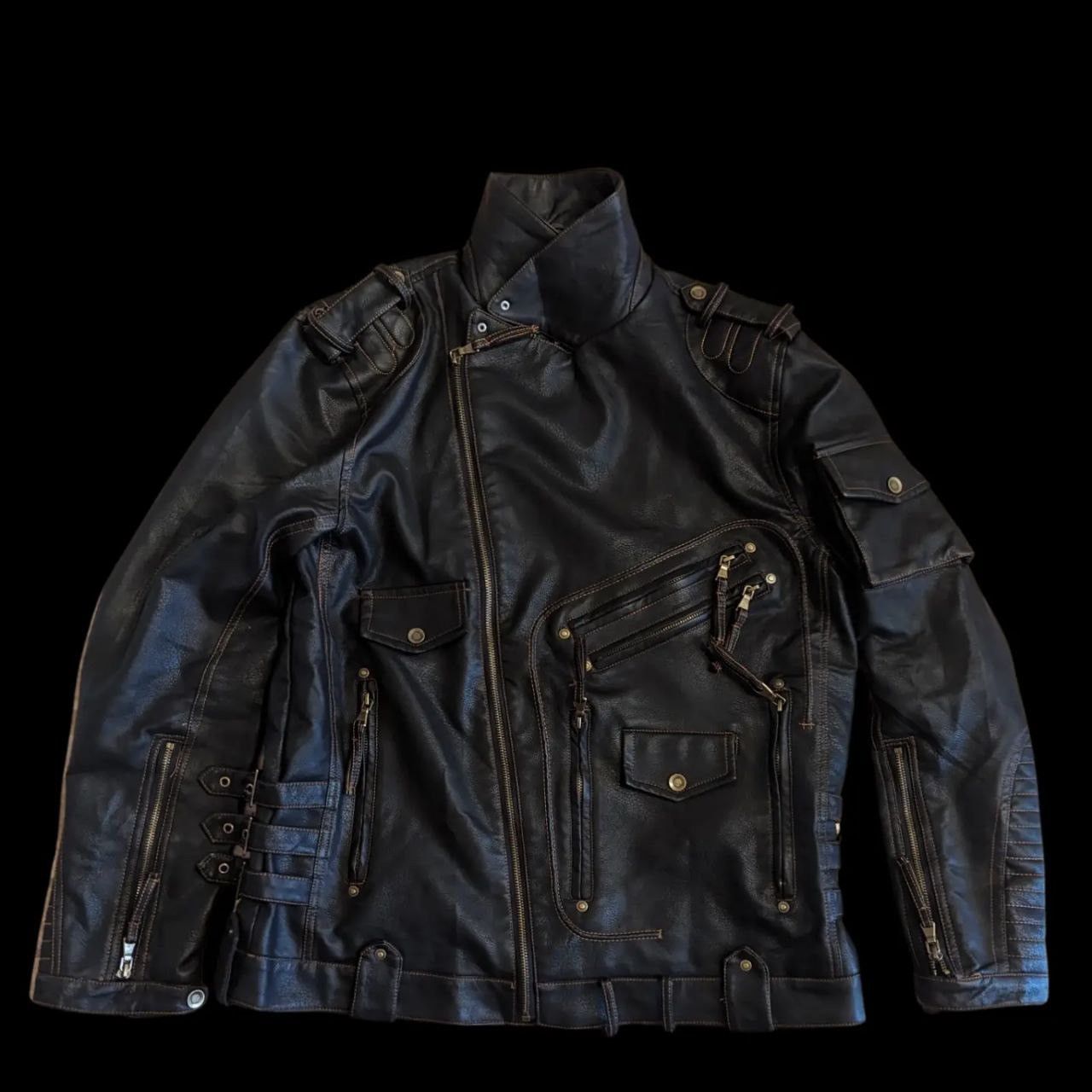 Vintage Japanese brand leather jacket | Grailed