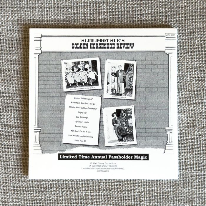 Disney Slue-Foot Sue’s Golden Horseshoe Review Disneyland CD | Grailed