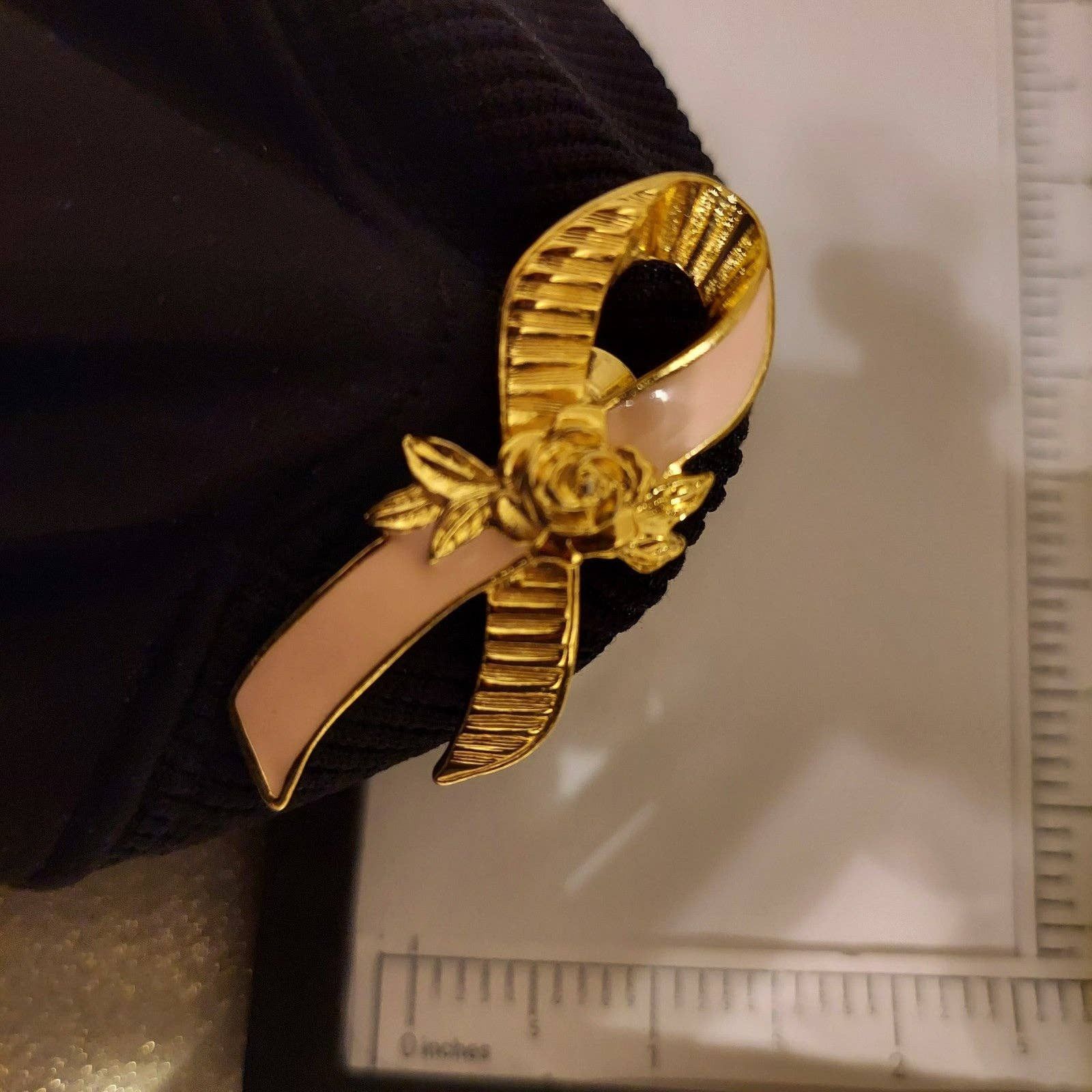Vintage Vintage Avon Pink Enamel Gold Tone Breast Cancer Ribbon Pin ...