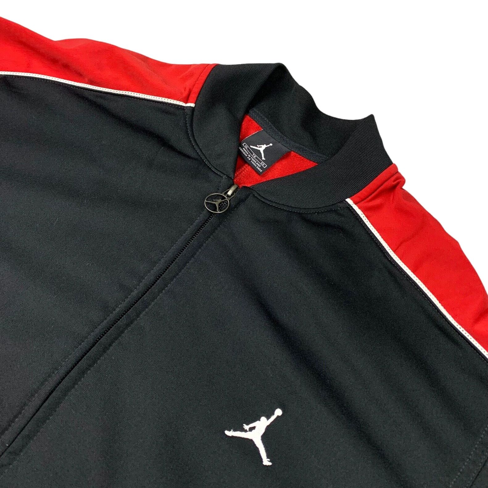 Jordan Brand Air Jordan Men's Full Zip Warm-Up Track Jacket Black/Red ...
