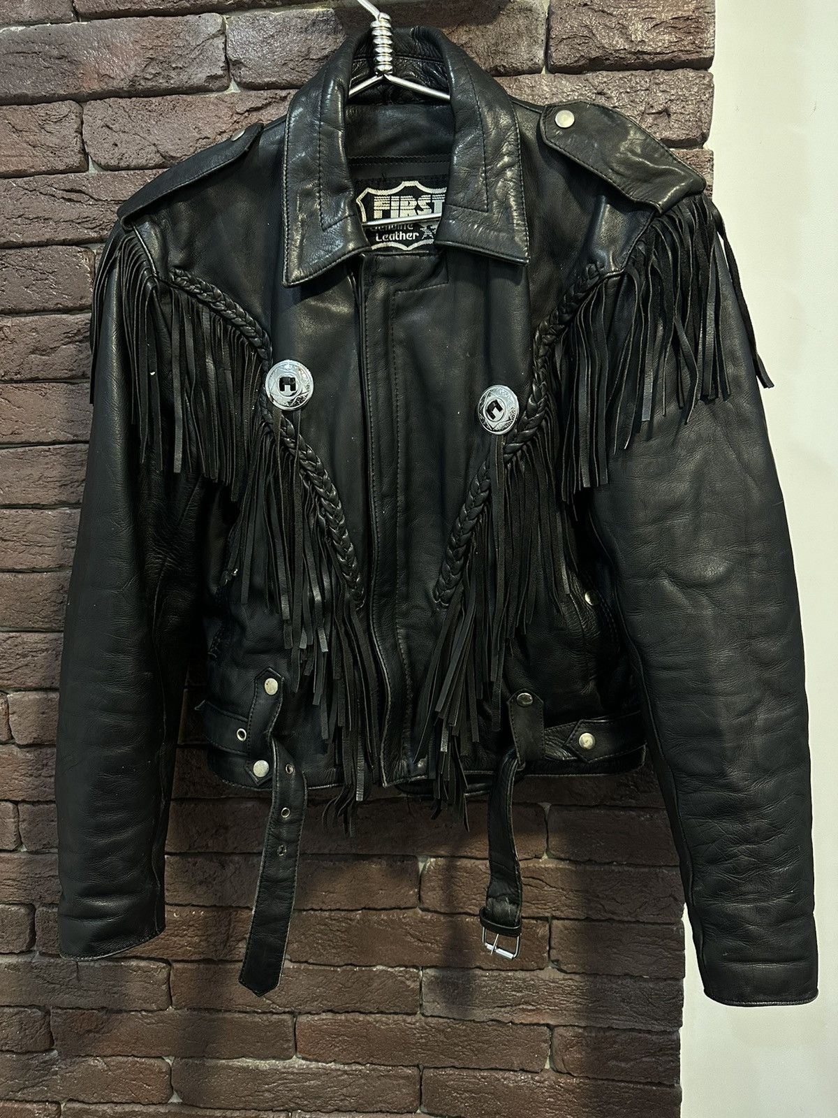 First MFG Co. × Genuine Leather × Vintage Vintage First leather jacket ...