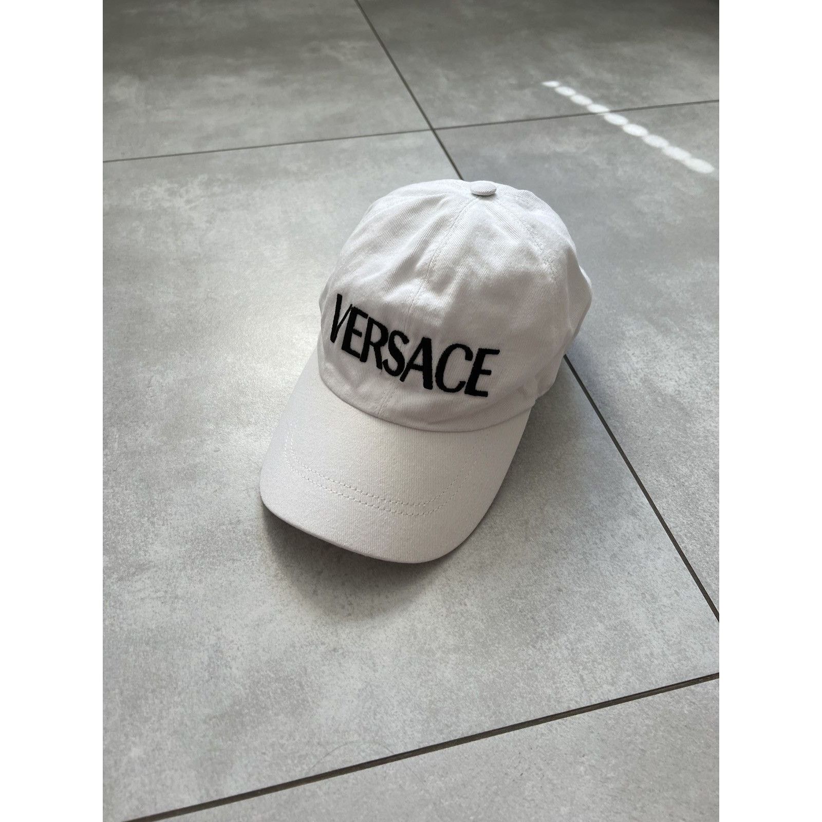 Versace Authentic versace logo white baseball cap hat | Grailed