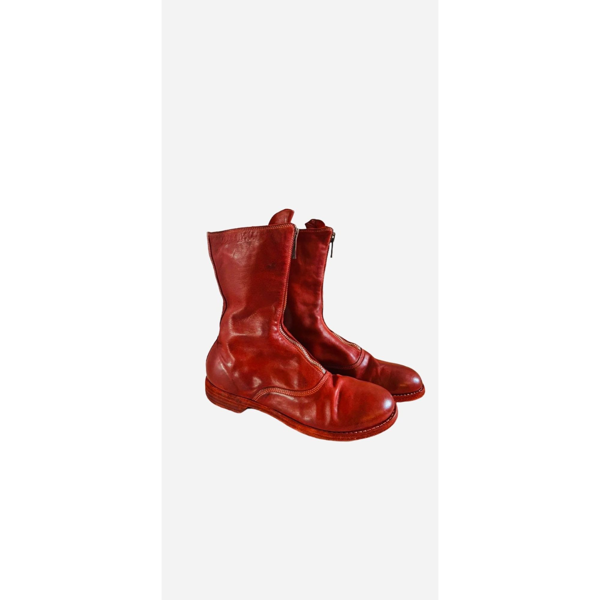 Guidi 310 Red Leather Boots | Grailed