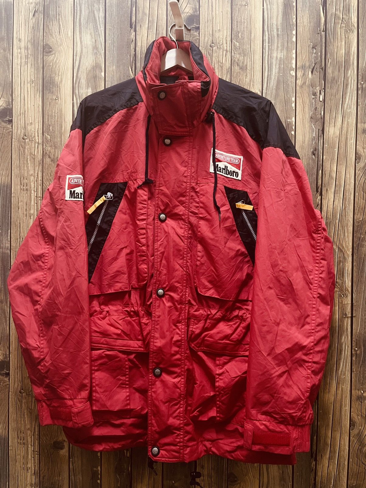 Vintage Vintage Marlboro Adventure Team Cigarettes Hooded Jacket | Grailed