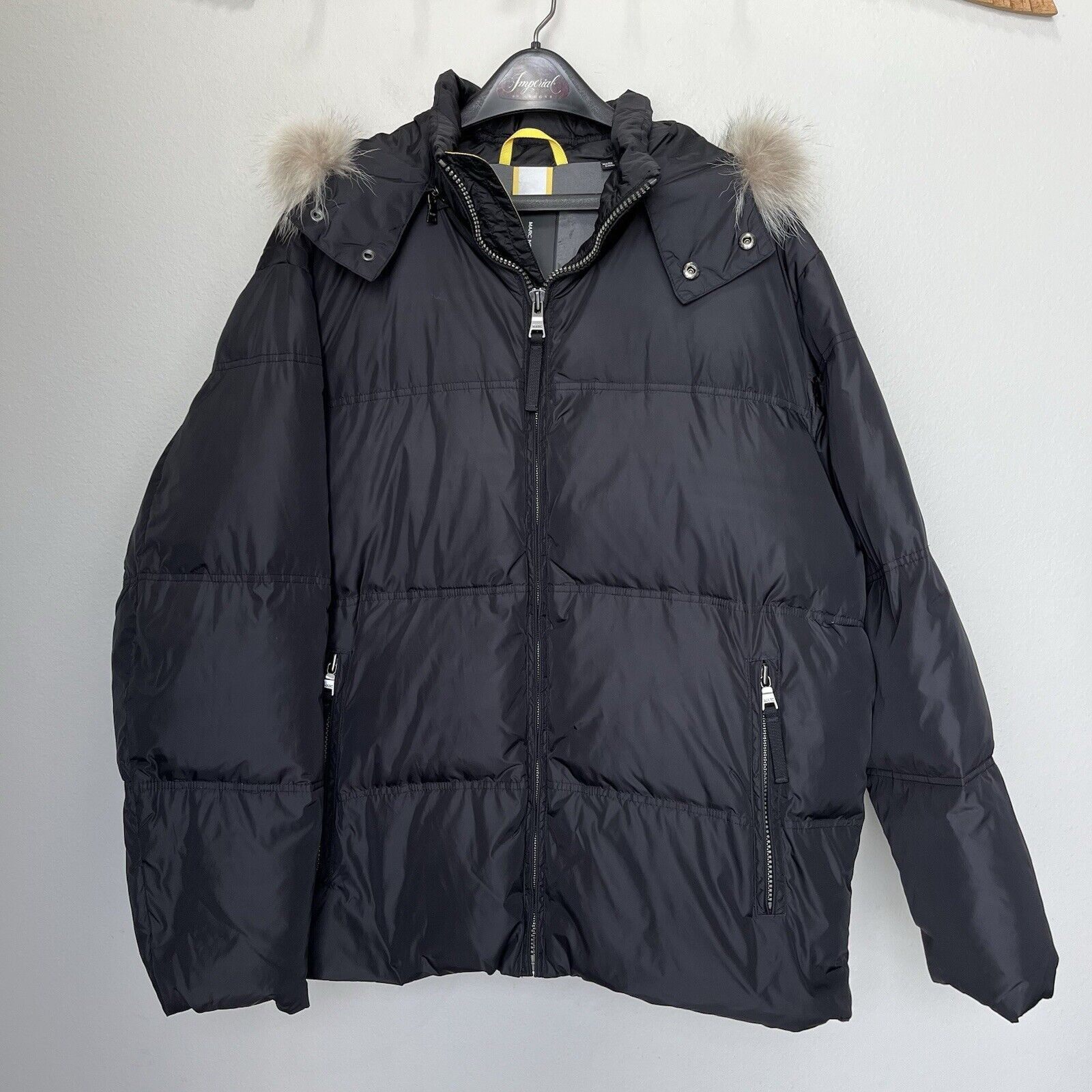 Andrew Marc Marc New York | Down Puffer Quilted Jacket Hood Coyote Fur ...