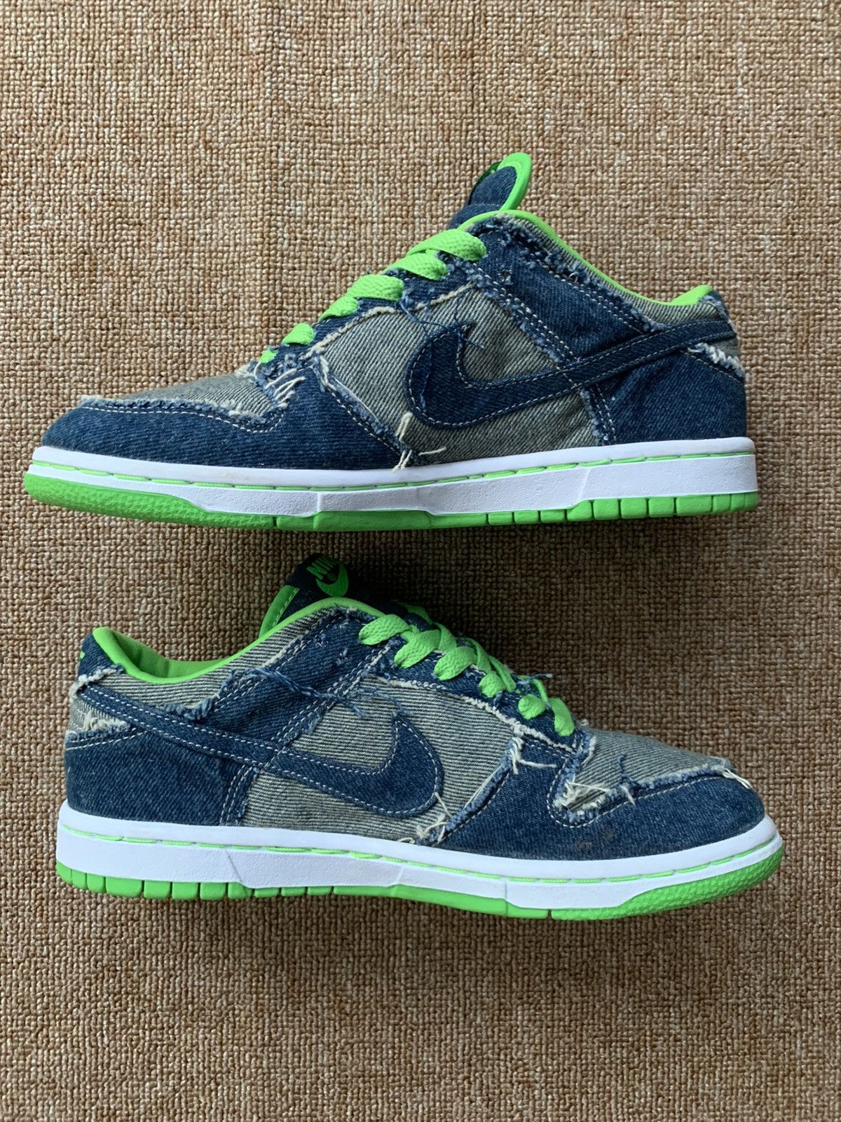 Nike RARE! Nike Dunk Low GS Hulk Denim Vintage Deadstock | Grailed