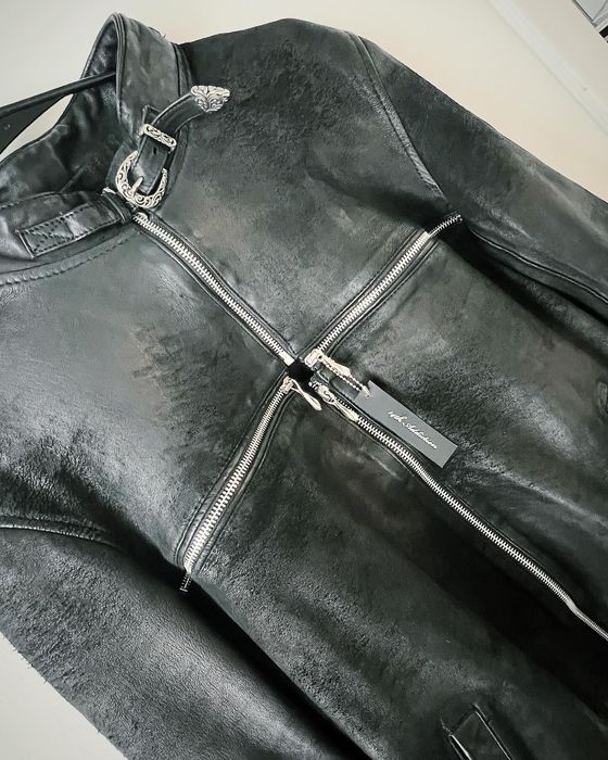 14th Addiction 14th Addiction 2024 Leather Cross Zip | Grailed